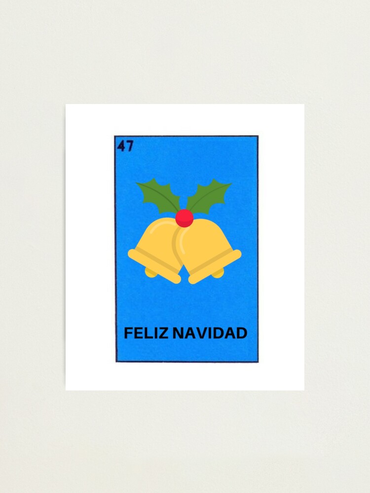 "Feliz Navidad Mexican Loteria Bingo Card Merry Christmas" Photographic ...
