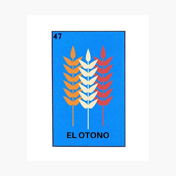 "El Otono Mexican Loteria Bingo Card" Photographic Print for Sale by ...