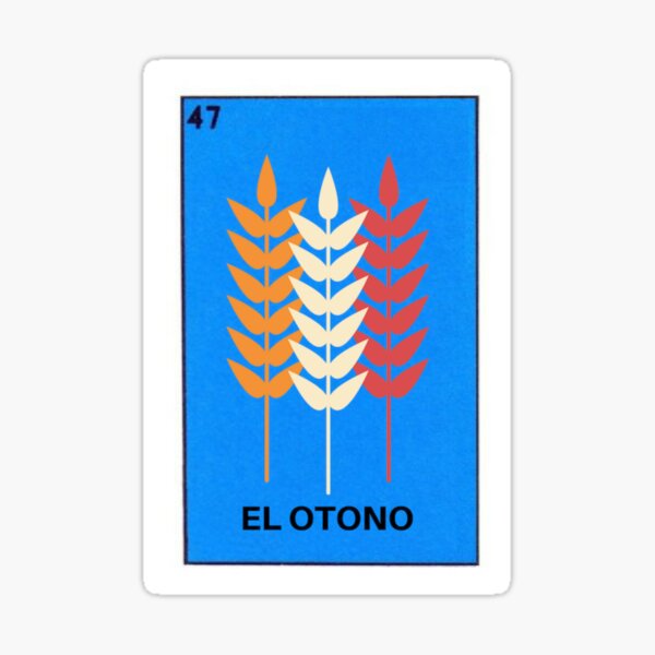 "El Otono Mexican Loteria Bingo Card" Sticker for Sale by casadeloteria ...