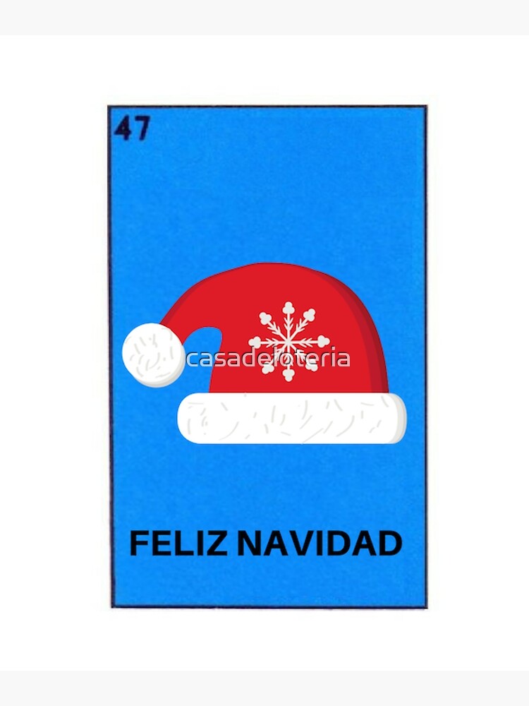 "Feliz Navidad Merry Christmas Fun Mexican Loteria Bingo Card" Art ...