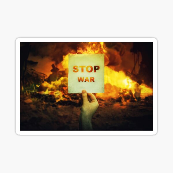 "STOP WAR" Sticker for Sale by 1STunningART | Redbubble