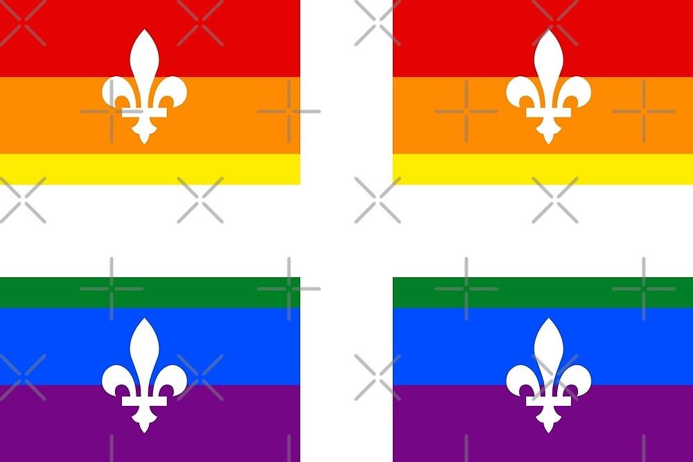 "Quebec LGBTQ Pride Flag" by popkulturniy | Redbubble