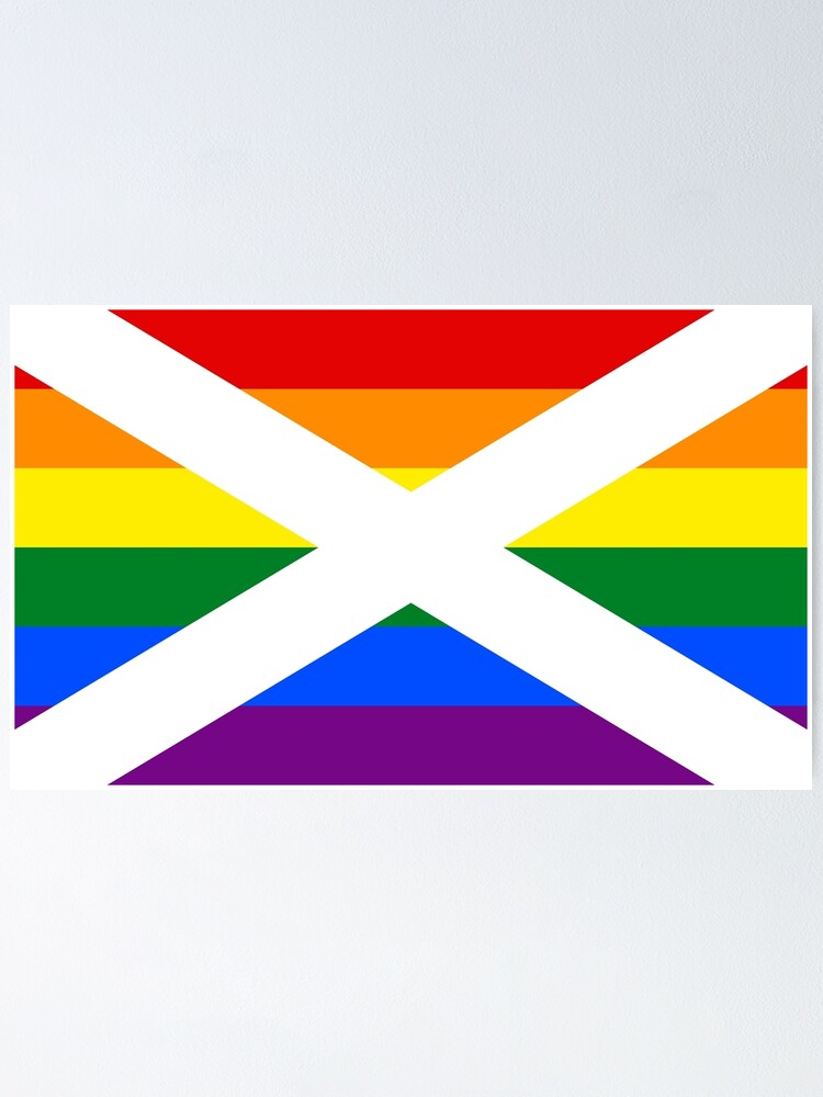"Scotland LGBTQ Pride Flag" Poster for Sale by popkulturniy | Redbubble