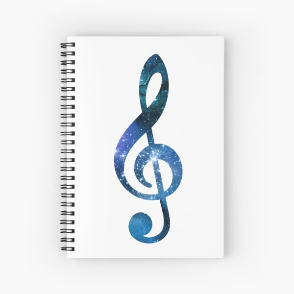 "treble clef - musical symbol" Spiral Notebook for Sale by ...