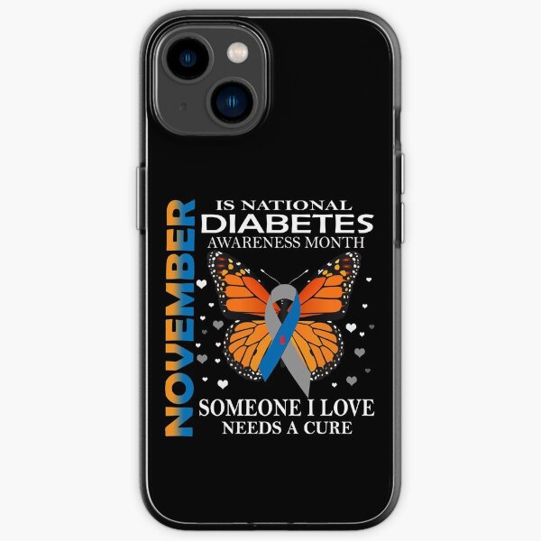 "November National Diabetes Awareness Ribbon for T1D T2D " iPhone Case ...