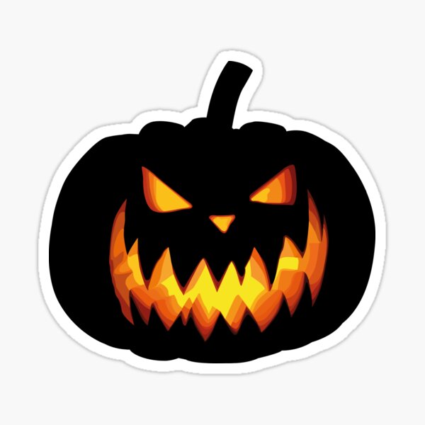 "Scary pumpkin" Sticker for Sale by EmmeBi-graphic | Redbubble