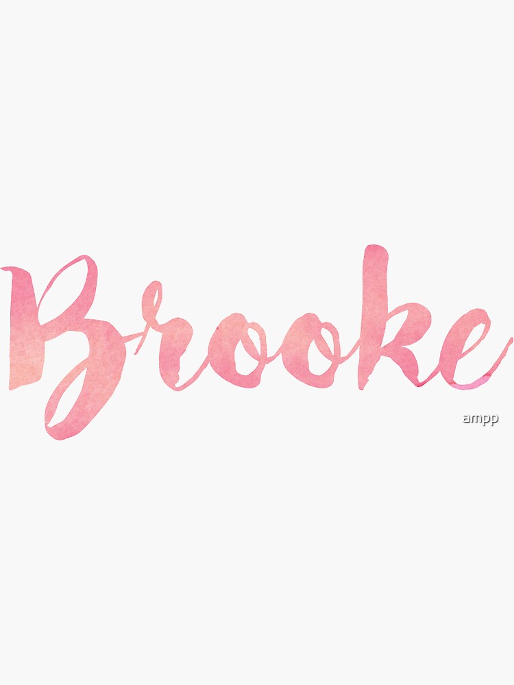 "Brooke" Sticker by ampp | Redbubble