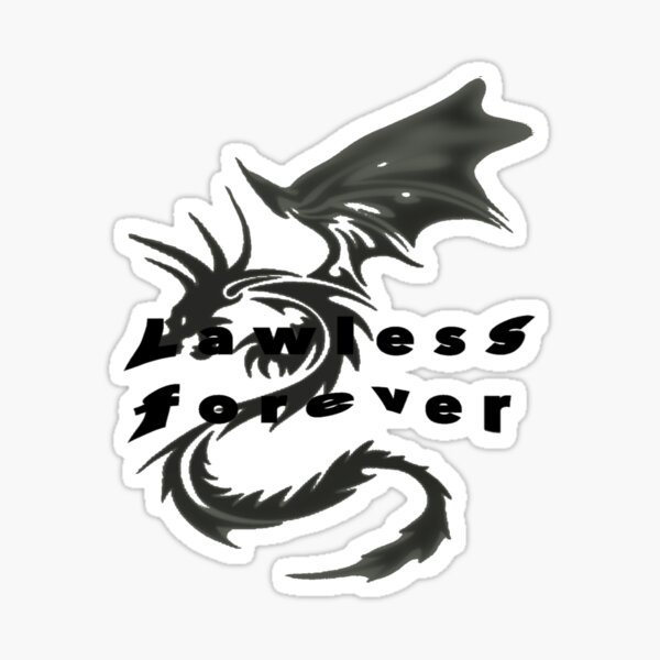 "Lawless Forever black dragon tatoo" Sticker for Sale by Khala | Redbubble