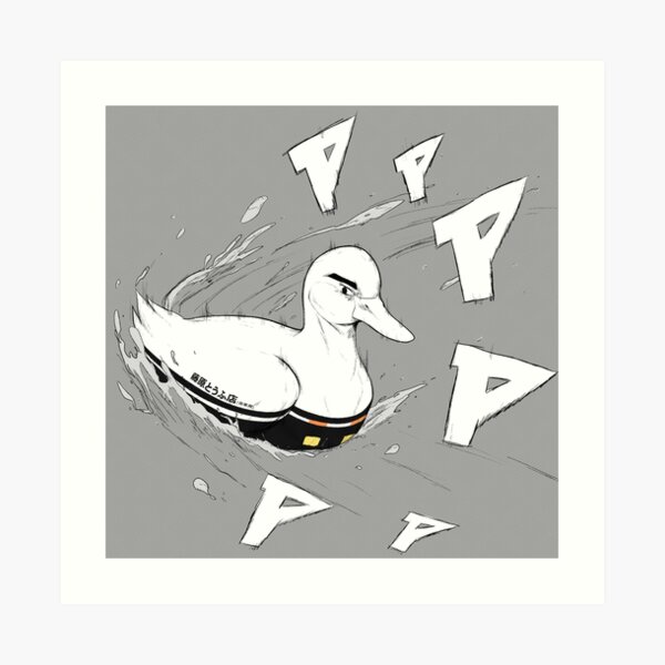 "Initial Duck" Art Print for Sale by bluethebone | Redbubble