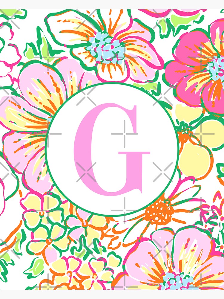 "Letter G Monogram Alphabet" Sticker for Sale by ThePreppyArtist ...