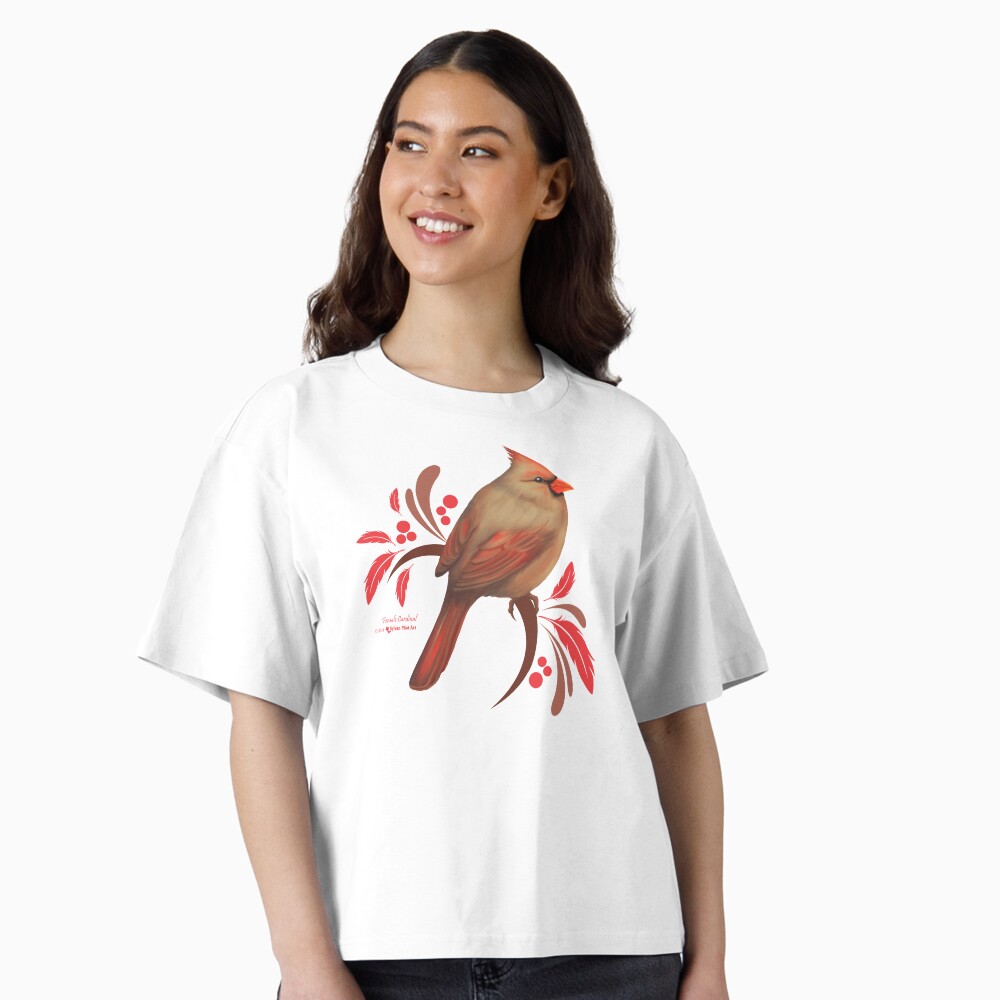 "Female Cardinal" Sticker for Sale by sylvanmist | Redbubble
