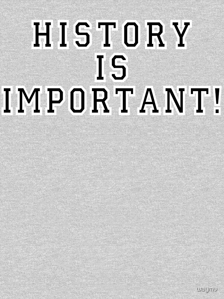 "History Is Important!" T-shirt by waymu | Redbubble