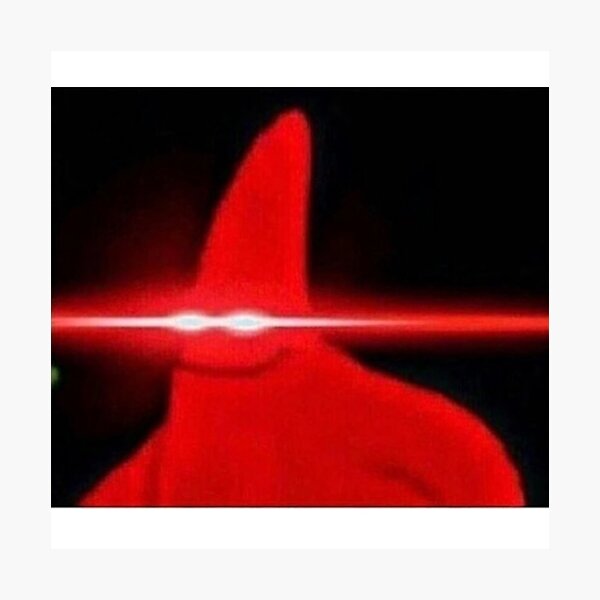 Lámina fotográfica «Patrick Star Lazer Eyes» de TheHouseGiraffe | Redbubble