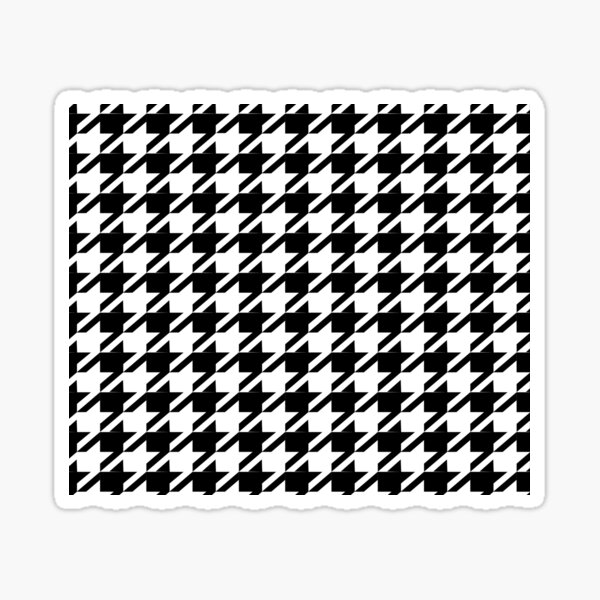 "Houndstooth/Dogtooth pattern black and white" Sticker for Sale by ...