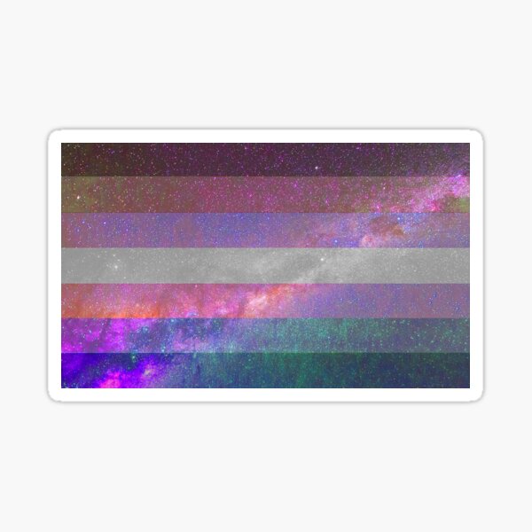 "Bigender Galaxy Flag" Sticker by ArtByEmma99 | Redbubble