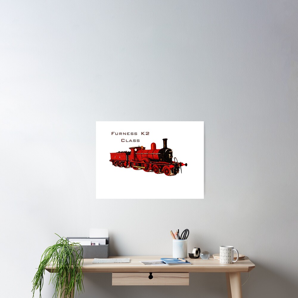 "Furness Railway K2 Class Locomotive (Red)" Poster by KnuNetzer | Redbubble