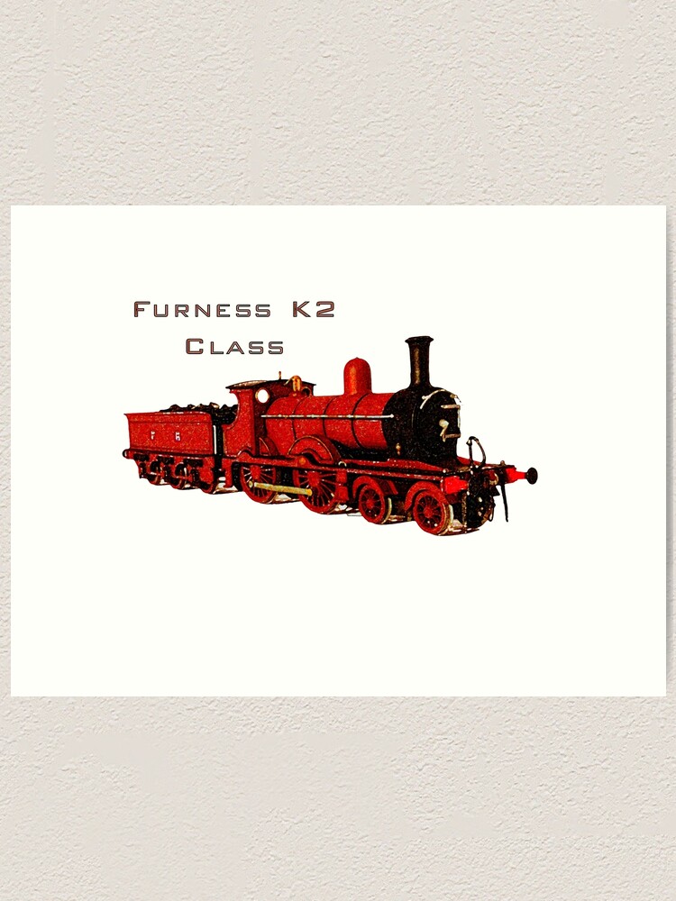 "Furness Railway K2 Class Locomotive (Red)" Art Print for Sale by ...