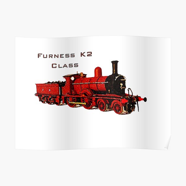 "Furness Railway K2 Class Locomotive (Red)" Poster by KnuNetzer | Redbubble
