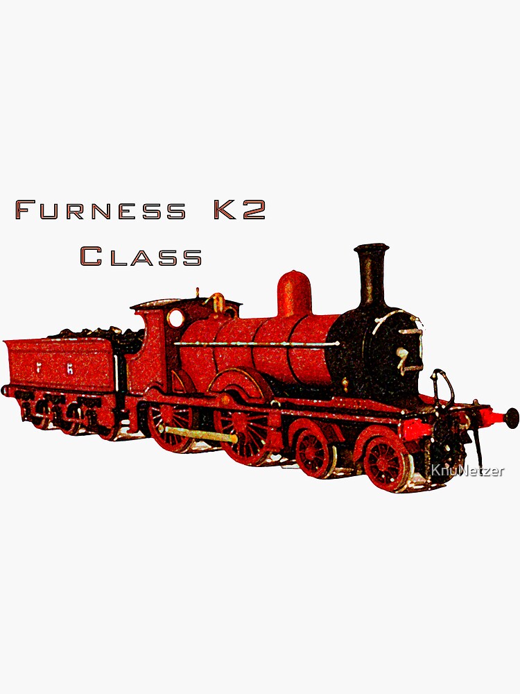 "Furness Railway K2 Class Locomotive (Red)" Sticker for Sale by ...