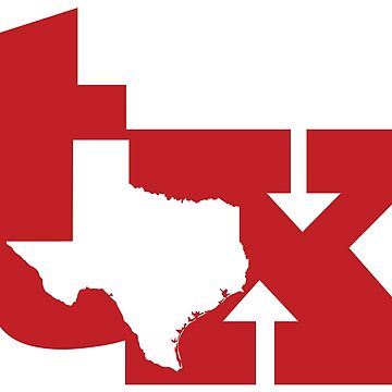 "tx (Red)" Sticker for Sale by Pelicaine | Redbubble