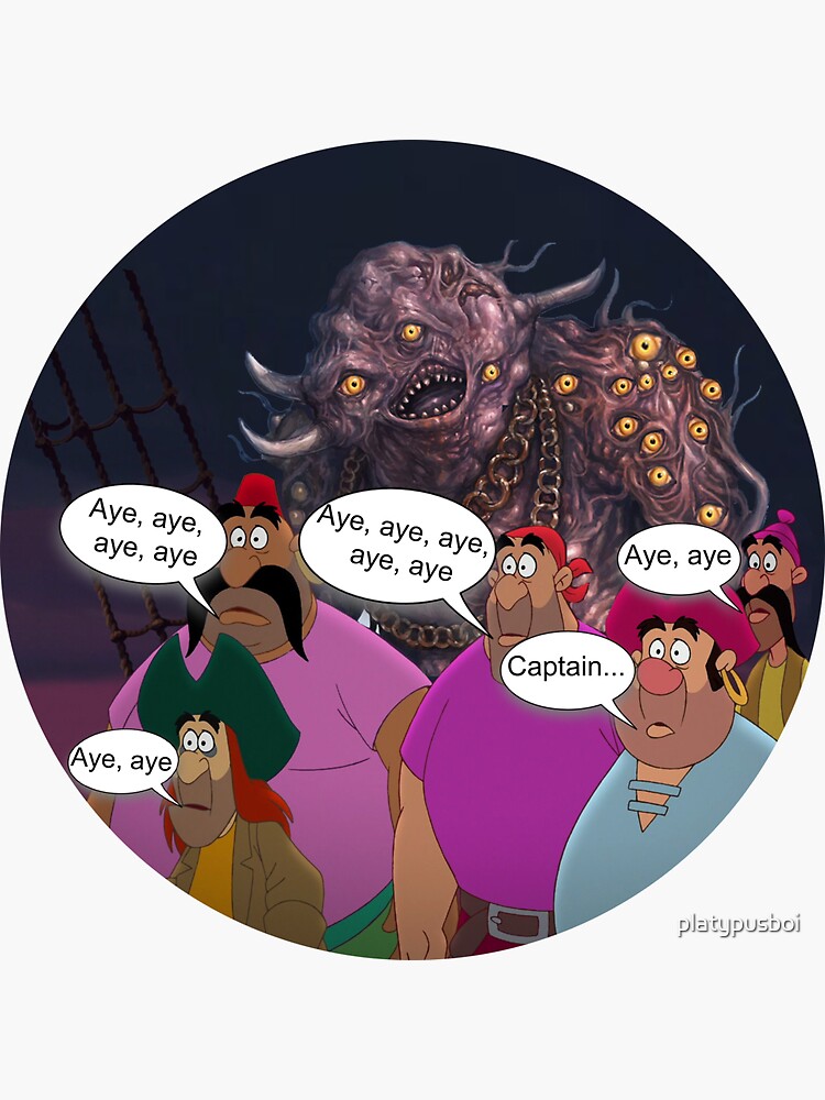 "Aye aye captain" Sticker by platypusboi | Redbubble
