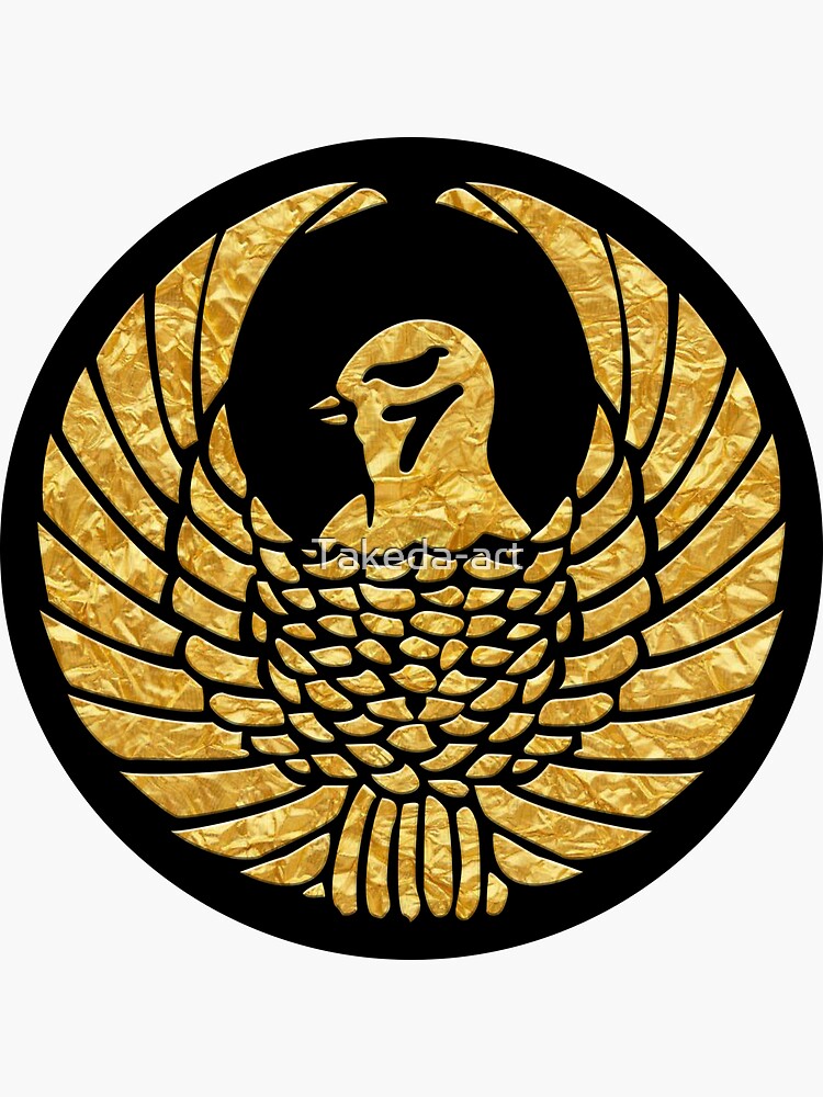 "Japanese Mon Suzume no Maru" Sticker by Takeda-art | Redbubble