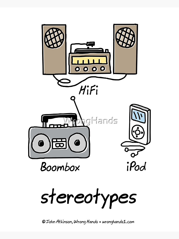 "stereotypes" Sticker for Sale by WrongHands | Redbubble