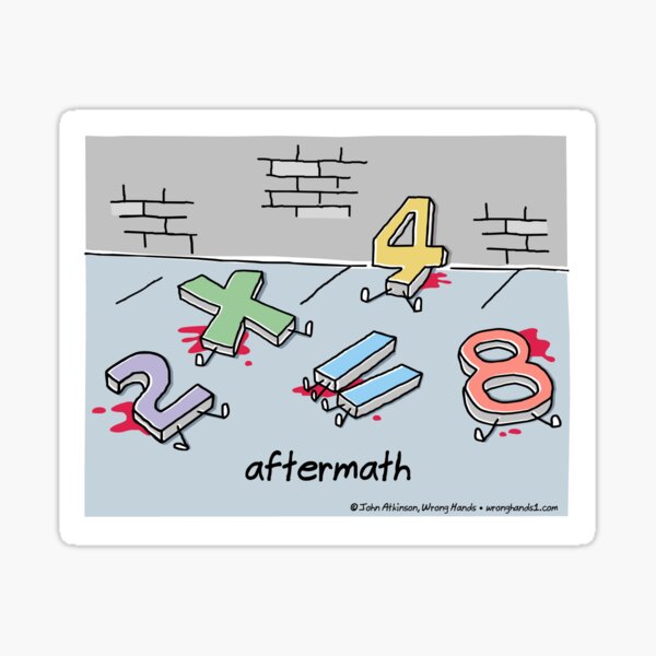 "aftermath" Sticker for Sale by WrongHands | Redbubble