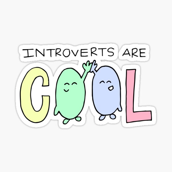 "Introverts Are Cool (High-Five)" Sticker for Sale by katieshivers ...
