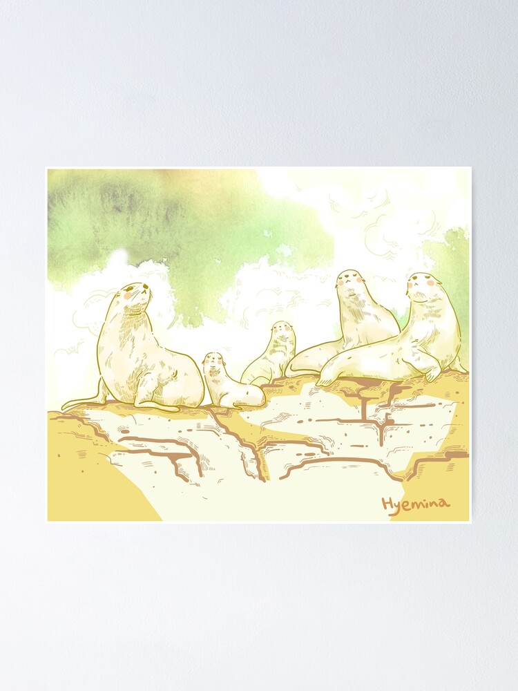 "Seals" Poster by HYEMINA | Redbubble