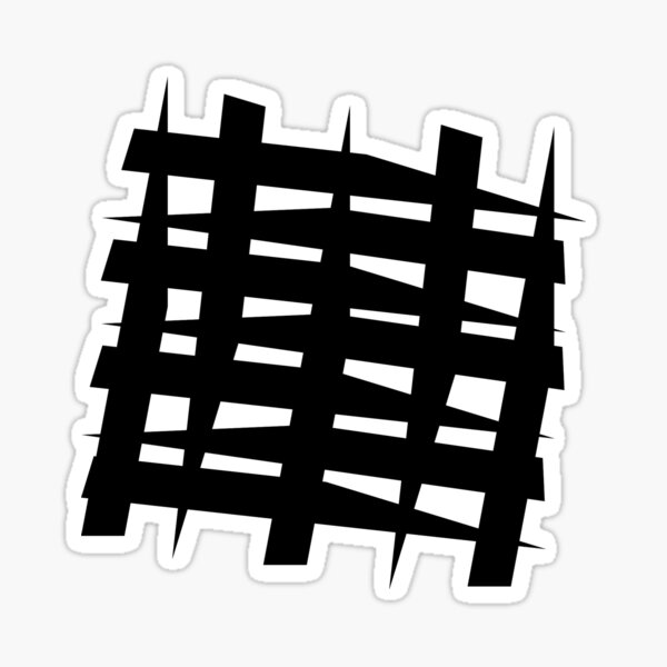 "Bold Crosshatch Pattern" Sticker for Sale by TheBoyTeacher | Redbubble