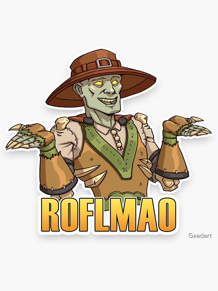 "ROFLMAO" Sticker by Geedert | Redbubble