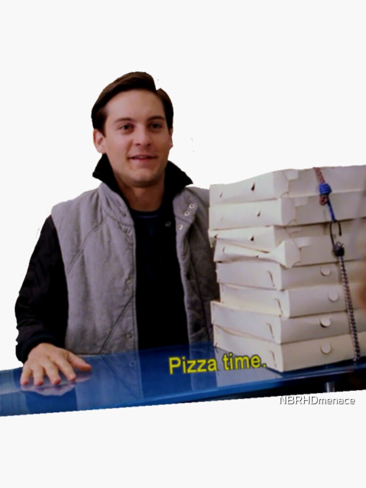 "Pizza Time." Sticker for Sale by NBRHDmenace | Redbubble
