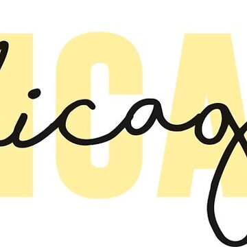 "Chicago- Yellow" Sticker for Sale by emilystp23 | Redbubble