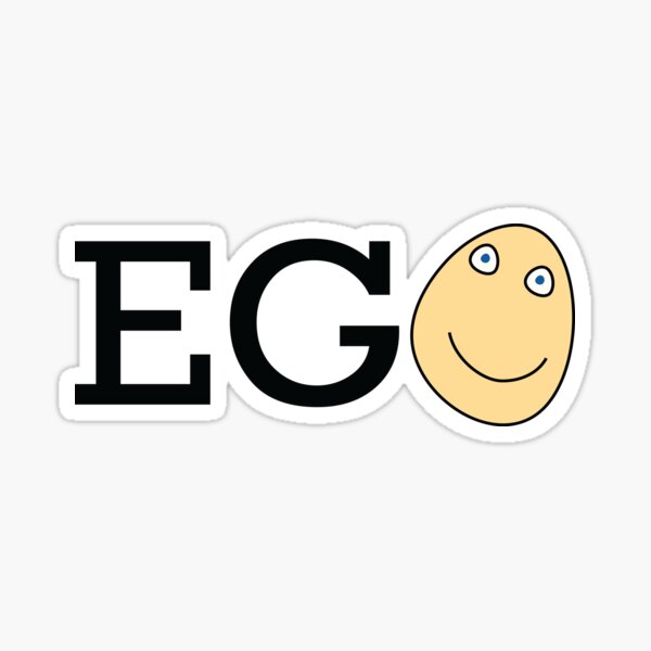 "Ego egg" Sticker by helpmepaymyrent | Redbubble