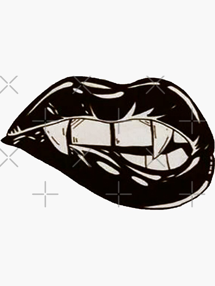 "Vampire lips " Sticker for Sale by JadedKitten | Redbubble