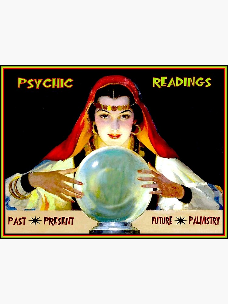 "PSYCHIC READINGS : Vintage Fortune Teller Advertising Print" Poster ...