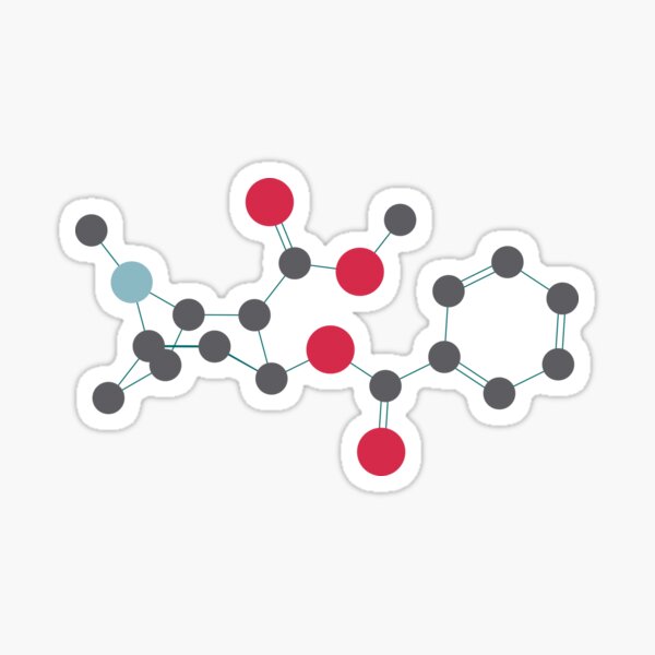 "Cocaine stimulant drug molecule" Sticker for Sale by molekuul | Redbubble