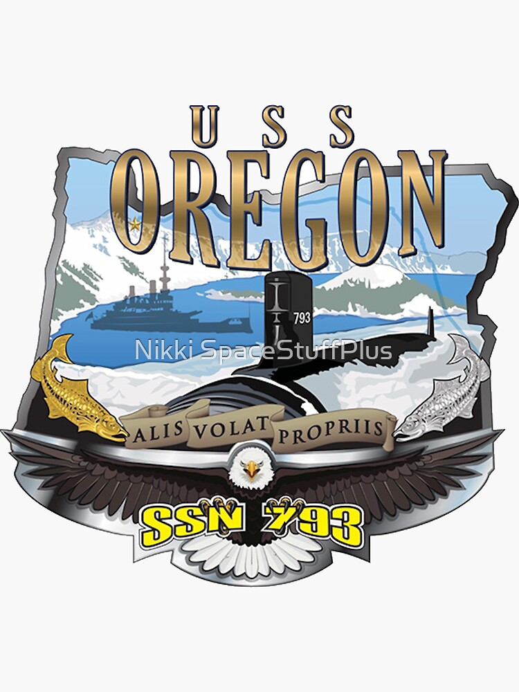 "USS Oregon SSN-793" Sticker for Sale by Spacestuffplus | Redbubble