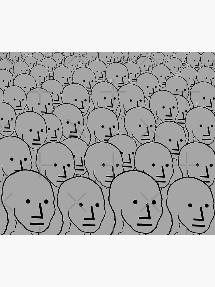 "NPC Crowd - Wojak" Poster for Sale by RebarForOwt | Redbubble