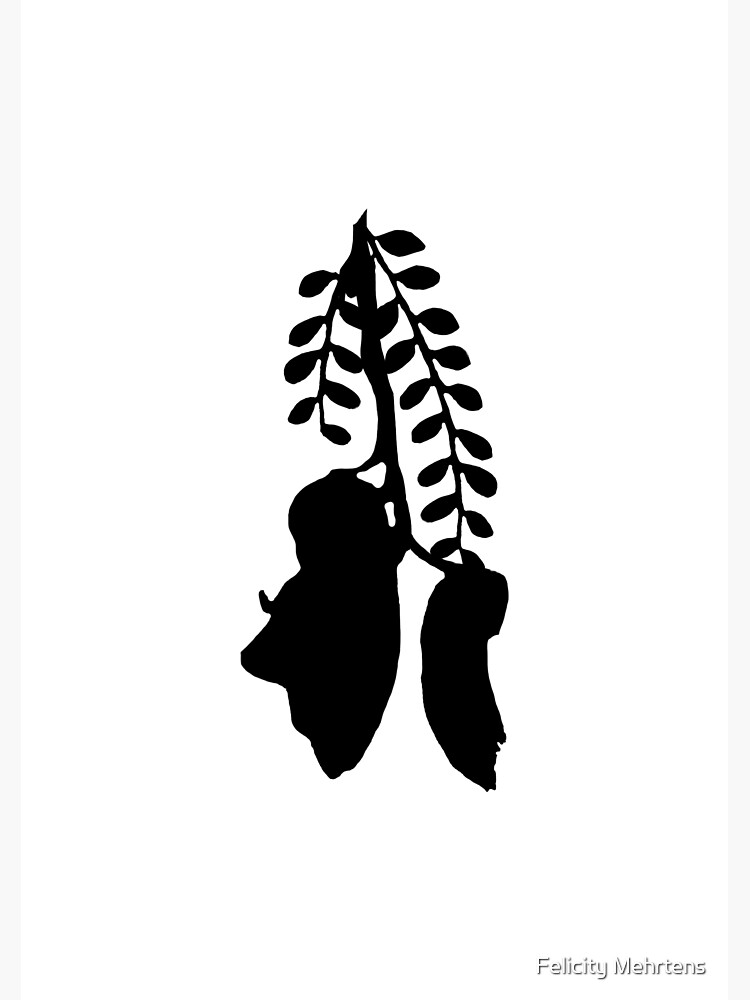 "Kowhai- Black" Poster for Sale by FelicityMArt | Redbubble