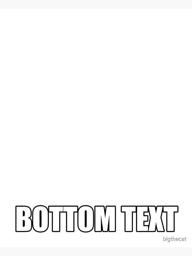 Póster «Texto inferior - Texto Meme» de bigthecat | Redbubble