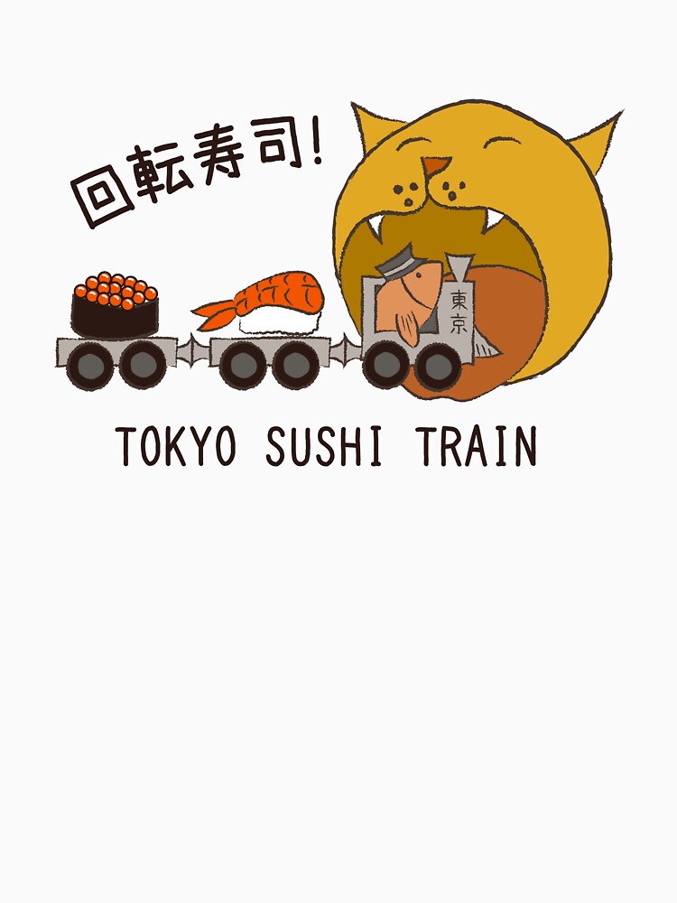 "Tokyo Sushi Train" T-shirt for Sale by sixtee | Redbubble | sushi t ...
