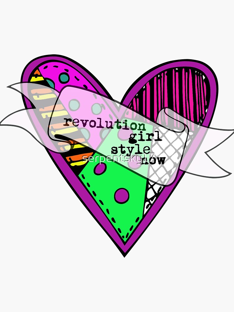 "Revolution Girl Style Now Heart" Sticker for Sale by serpentsky17 ...
