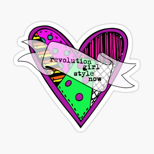 "Revolution Girl Style Now Heart" Sticker for Sale by serpentsky17 ...