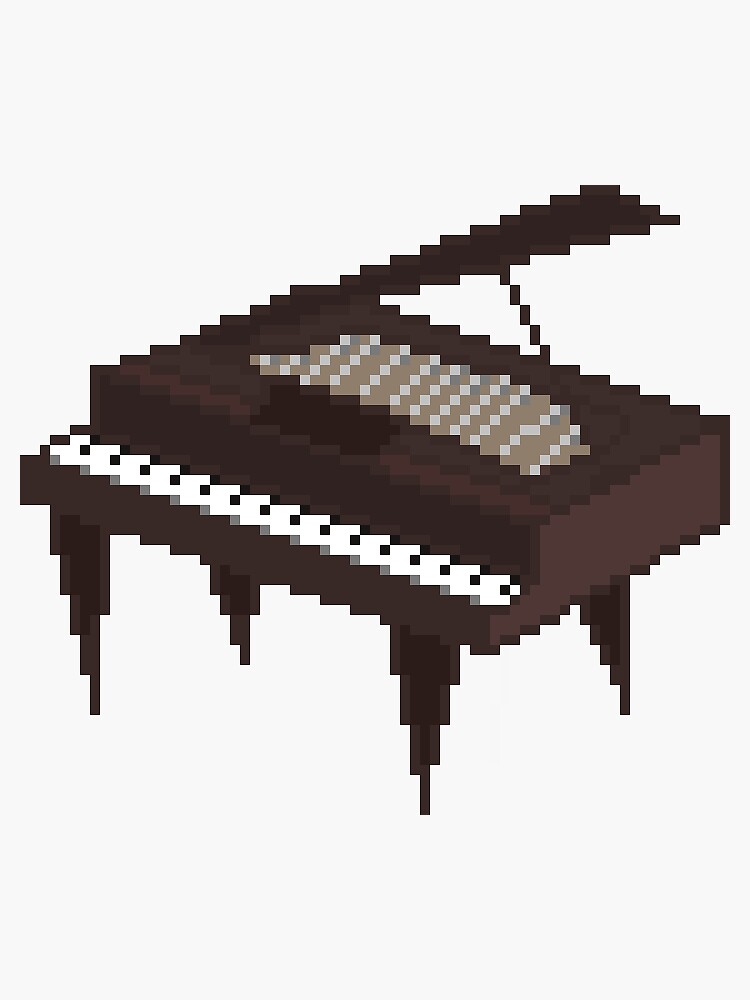 Pegatina «Piano Pixel Art» de PixelCron | Redbubble