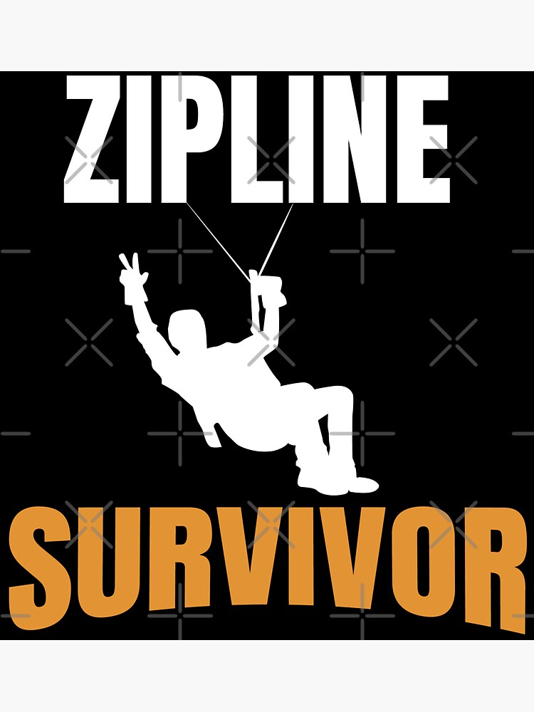 "Zipline Survivor " Sticker by dmanalili | Redbubble