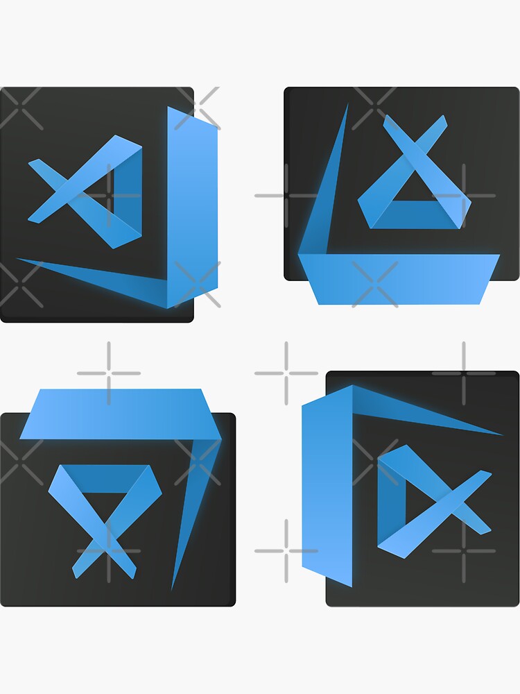 "VSCode­" Sticker for Sale by freeweb | Redbubble