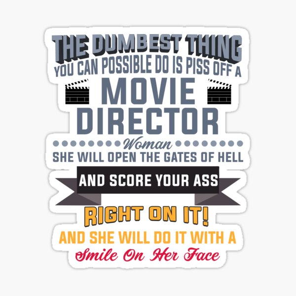 "Director Producer Filmmaker Film Movie Cinema Gift" Sticker for Sale ...