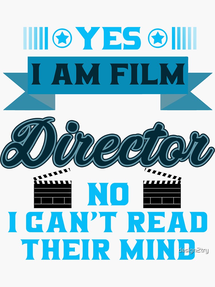 "Director Producer Filmmaker Film Movie Cinema Gift" Sticker for Sale ...